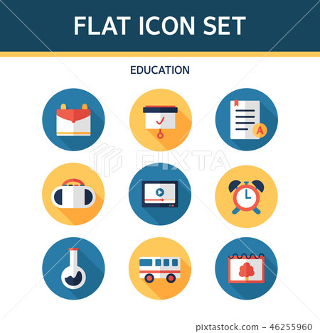 Simple flat icon collection - Stock Illustration [46255960] - PIXTA