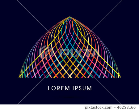 Abstract dome building graphic vector - Stock Illustration [46258166 ...