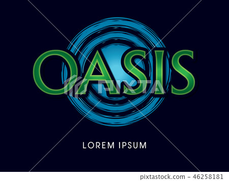 Oasis Font typography graphic vector.-插圖素材 [46258181] - PIXTA圖庫