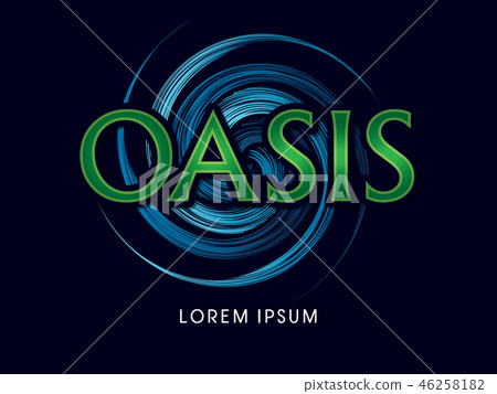 Oasis Font typography graphic vector. - Stock Illustration [46258182 ...