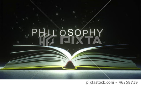 PHILOSOPHY text made of glowing letters... - Stock Illustration ...