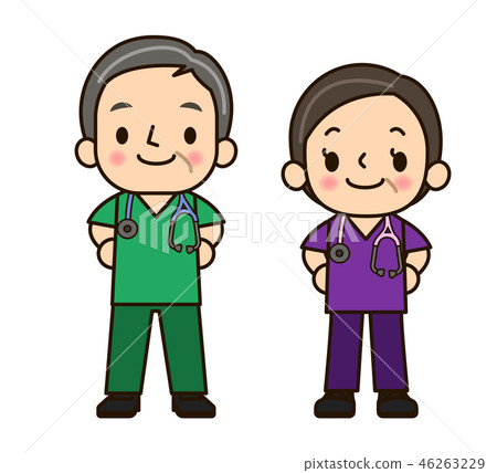 Scrub staff men and women Motivation - Stock Illustration [46263229 ...