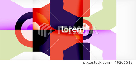 Geometric colorful shapes composition abstract... - Stock Illustration ...