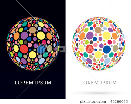 Colorful Sphere ball Abstract shape graphic vector - Stock Illustration ...