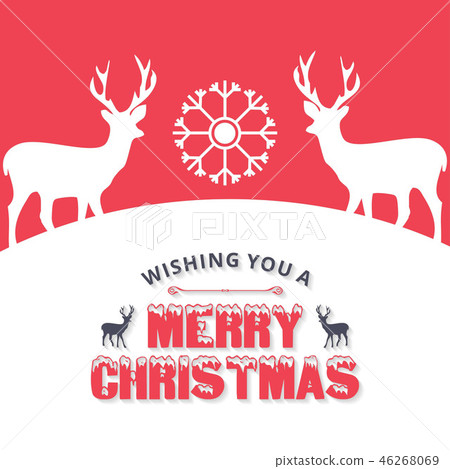 Christmas greetings card with christmas dear, - Stock Illustration ...
