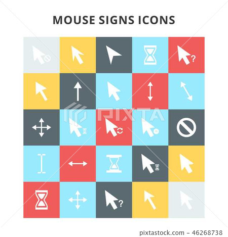 Mouse Sign Icons - Stock Illustration [46268738] - PIXTA