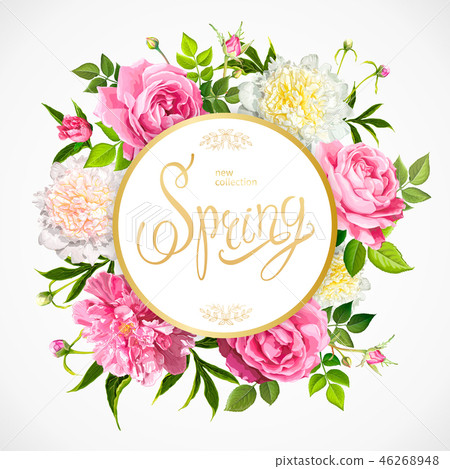 Spring collection backgrounds - Stock Illustration [46268948] - PIXTA