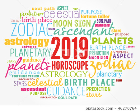 Your 2019 HOROSCOPE word cloud collage - Stock Illustration [46270764 ...