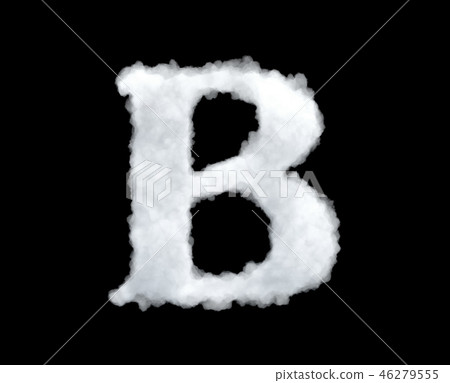 3d rendering of a letter-B-shaped cloud... - Stock Illustration ...