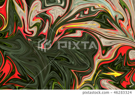 Liquify Abstract Pattern With Grey, Red, Green - Stock Illustration ...