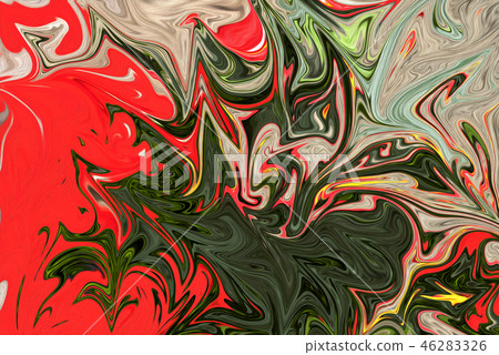 Liquify Abstract Pattern With Grey, Red, Green - Stock Illustration ...