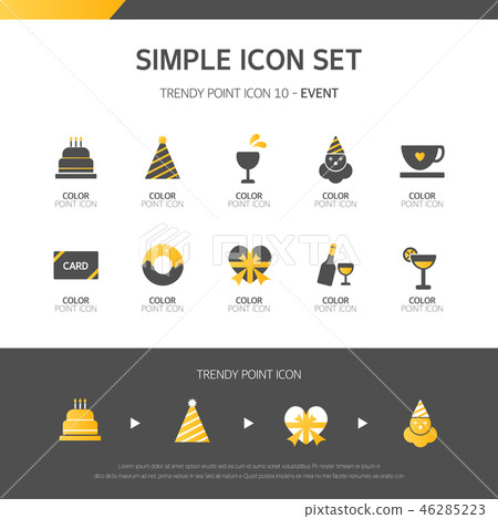Event Icon Set - Stock Illustration [46285223] - PIXTA