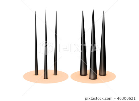 Scalp hair zoom - Stock Illustration [46300621] - PIXTA