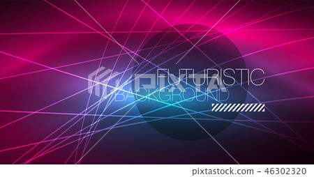 Digital technology abstract background - neon... - Stock Illustration ...