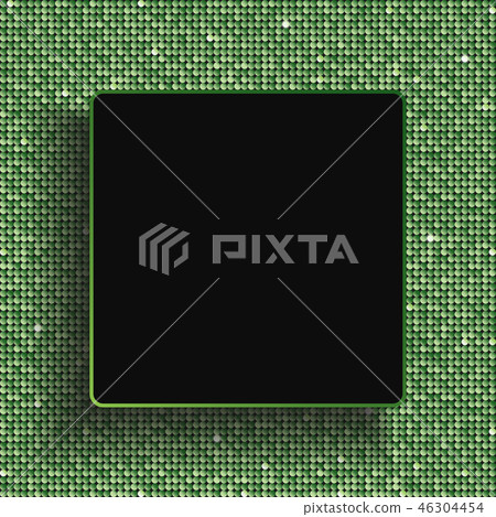 Square Frame Green Sequins Glitter, Sparkle, Dot. - Stock Illustration ...