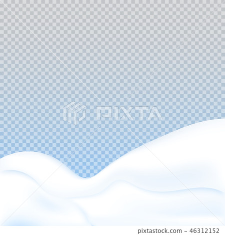 Realistic snowdrift isolated on transparent back. - Stock Illustration ...