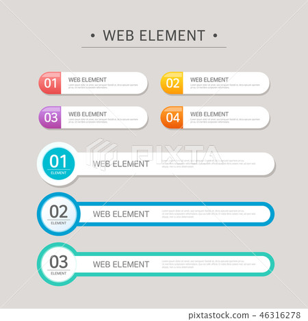 Web element collection - Stock Illustration [46316278] - PIXTA