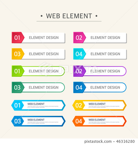 Web element collection - Stock Illustration [46316280] - PIXTA