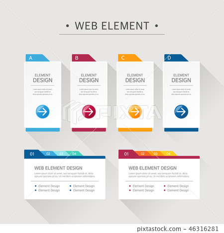 Web element collection - Stock Illustration [46316281] - PIXTA