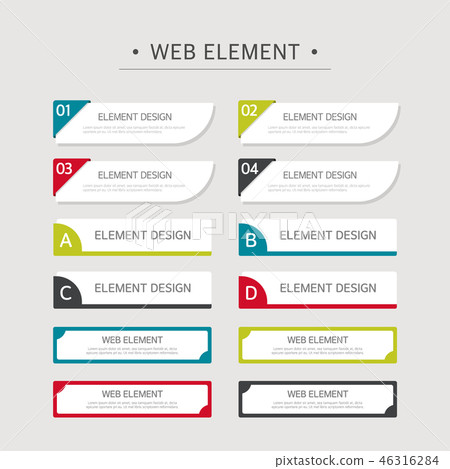 Web element collection - Stock Illustration [46316284] - PIXTA
