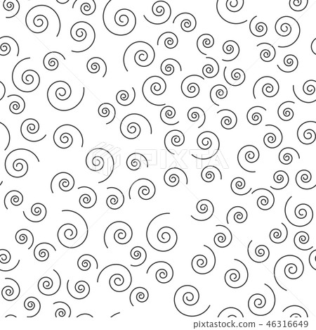 Abstract shapes vector seamless pattern on white - Stock Illustration ...