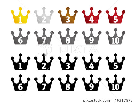 Ranking · Rank Crown Set (1st ~ 10th) / Color &... - Stock Illustration ...