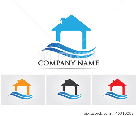 home wave logo and symbols icons template - Stock Illustration ...