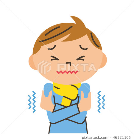 Boy who feels chilly - Stock Illustration [46321105] - PIXTA