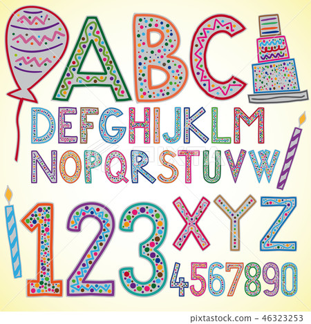 Birthday alphabet - Stock Illustration [46323253] - PIXTA