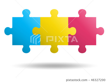 3 piece puzzle - Stock Illustration [46327200] - PIXTA