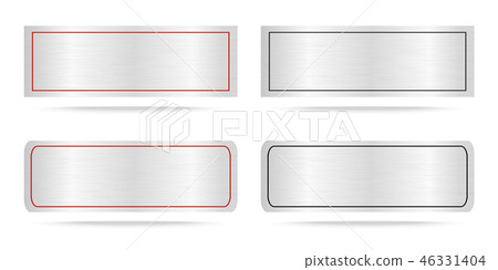 Vector Metal name plate or Metallic labels - Stock Illustration ...