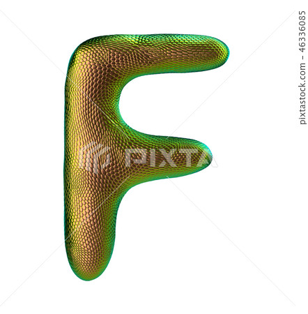 Letter F made of natural snake skin texture... - Stock Illustration ...