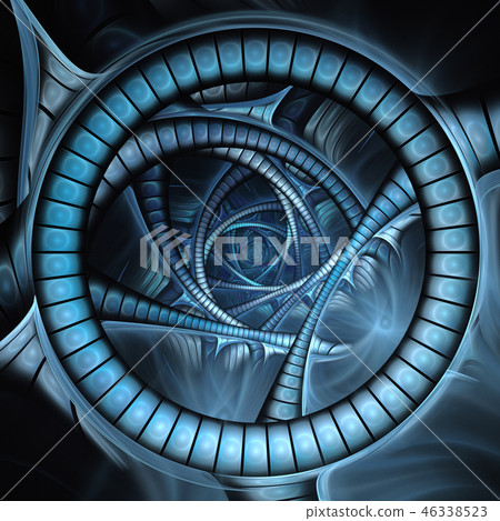Opened portal. Computer-generated image. - Stock Illustration [46338523 ...