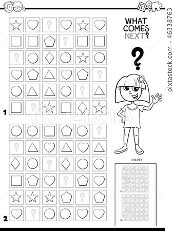 fill the pattern activity coloring book - Stock Illustration [46338763 ...