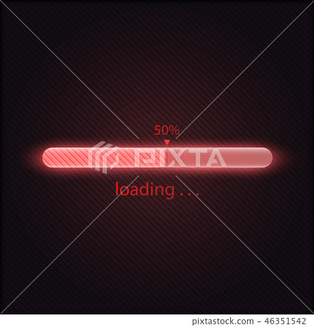 Red progress loading bar vector illustration-插圖素材 [46351542] - PIXTA圖庫