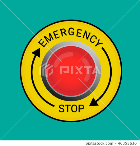 Emergency stop button Illustration EPS 10. - Stock Illustration ...