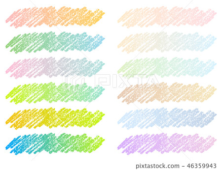 Colored pencil style heading decoration set - Stock Illustration ...