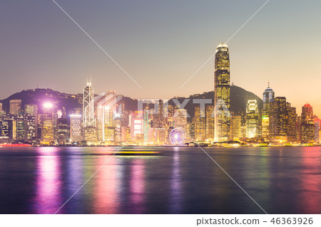 Victoria Harbour Hong Kong - Stock Illustration [46363926] - PIXTA