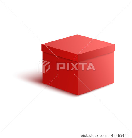 Vector illustration of close red paper box in...-插圖素材 [46365491] - PIXTA圖庫