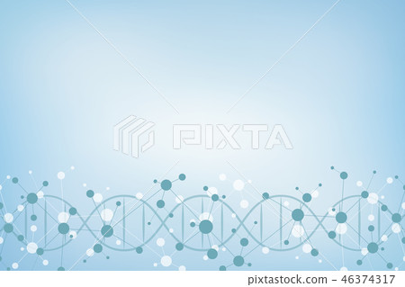 DNA strand and molecular structure. Genetic... - Stock Illustration ...