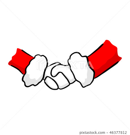 santa claus handshake vector illustration - Stock Illustration ...