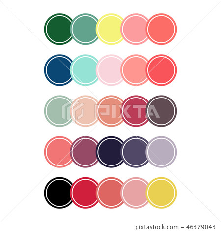 Coral color set circles - Stock Illustration [46379043] - PIXTA
