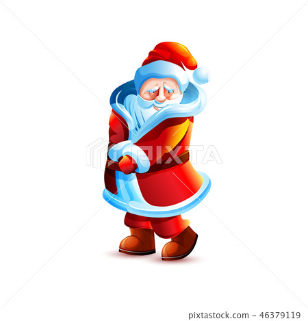 santa claus shy flirtatious playful modest - Stock Illustration ...