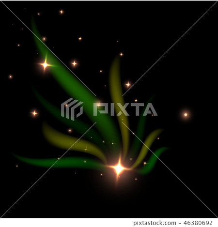 Creative green-yellow fire with colorful flames - Stock Illustration ...