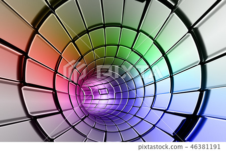 Rainbow colors technology background - Stock Illustration [46381191 ...