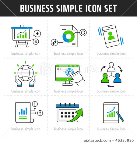 Simple line icon collection - Stock Illustration [46383950] - PIXTA