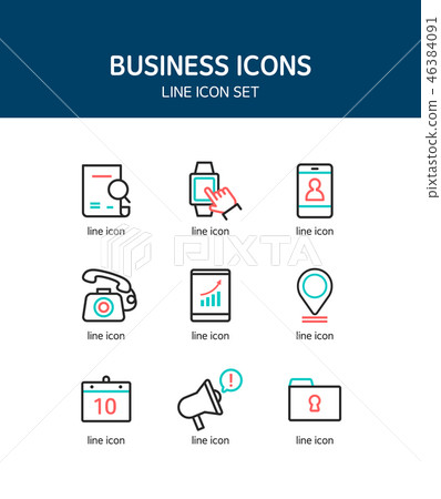 Colorful line icon collection - Stock Illustration [46384091] - PIXTA