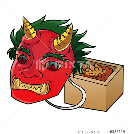 Demon face and beans - Stock Illustration [46386539] - PIXTA