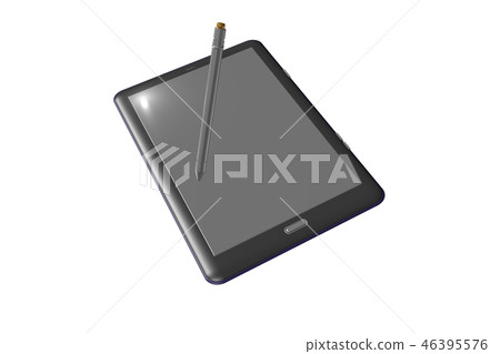 Tablet (with touch pen) Transparent image... - Stock Illustration ...
