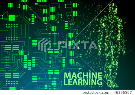 Machine learning concept - 3d rendering - Stock Illustration [46396597 ...